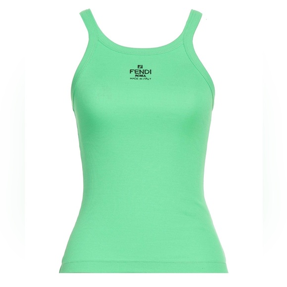 Fendi | Tops | Authentic Fendi Green Tank Top | Poshmark